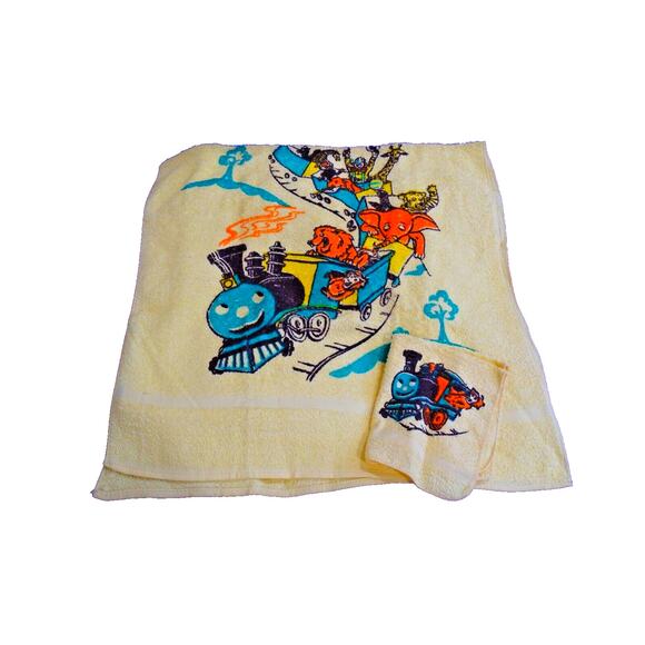 Muscogee | Bath | Vtg Midcentury 5s 60s Muscogee Towel And Wash Cloth ...